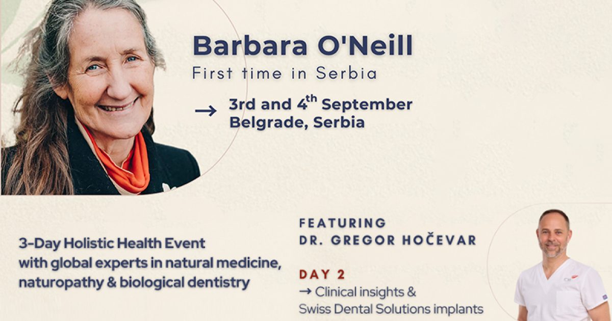 Barbara O’Neill Comes to Serbia for the First Time – Dr. Gregor Hočevar ...